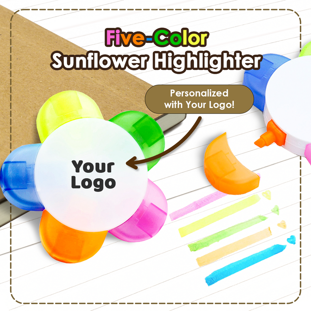 5 Colors Highlighter Fluorescent Pastel Markers – 52 Premium Crests