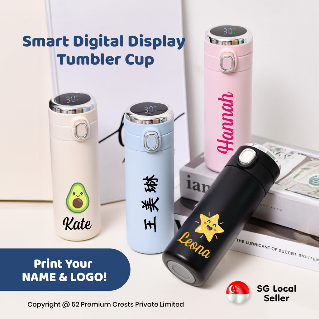 400ml Smart Digital Tumbler Cup Flask – 52 Premium Crests